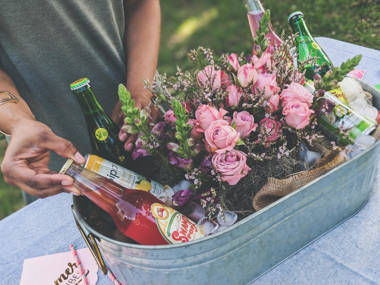 DIY: Dual Purpose Flower Centerpiece + Ice Bucket - Crystal Holliday ...