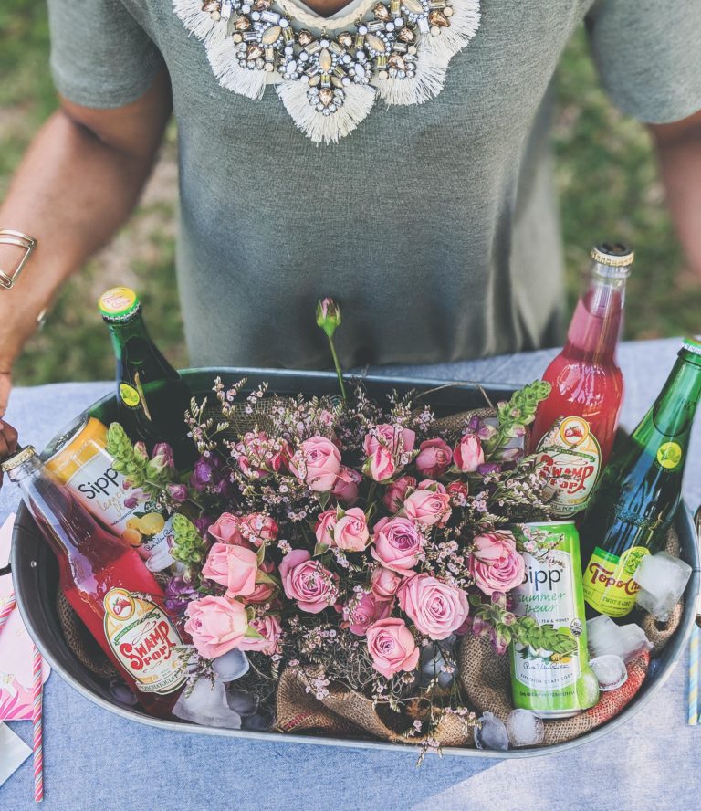 DIY: Dual Purpose Flower Centerpiece + Ice Bucket - Crystal Holliday ...